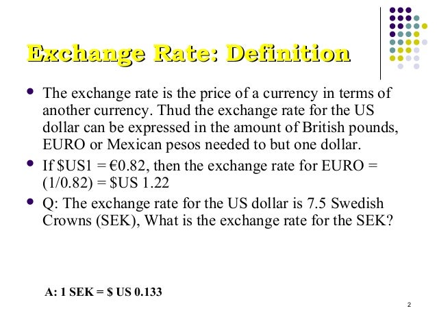 Exchange rates