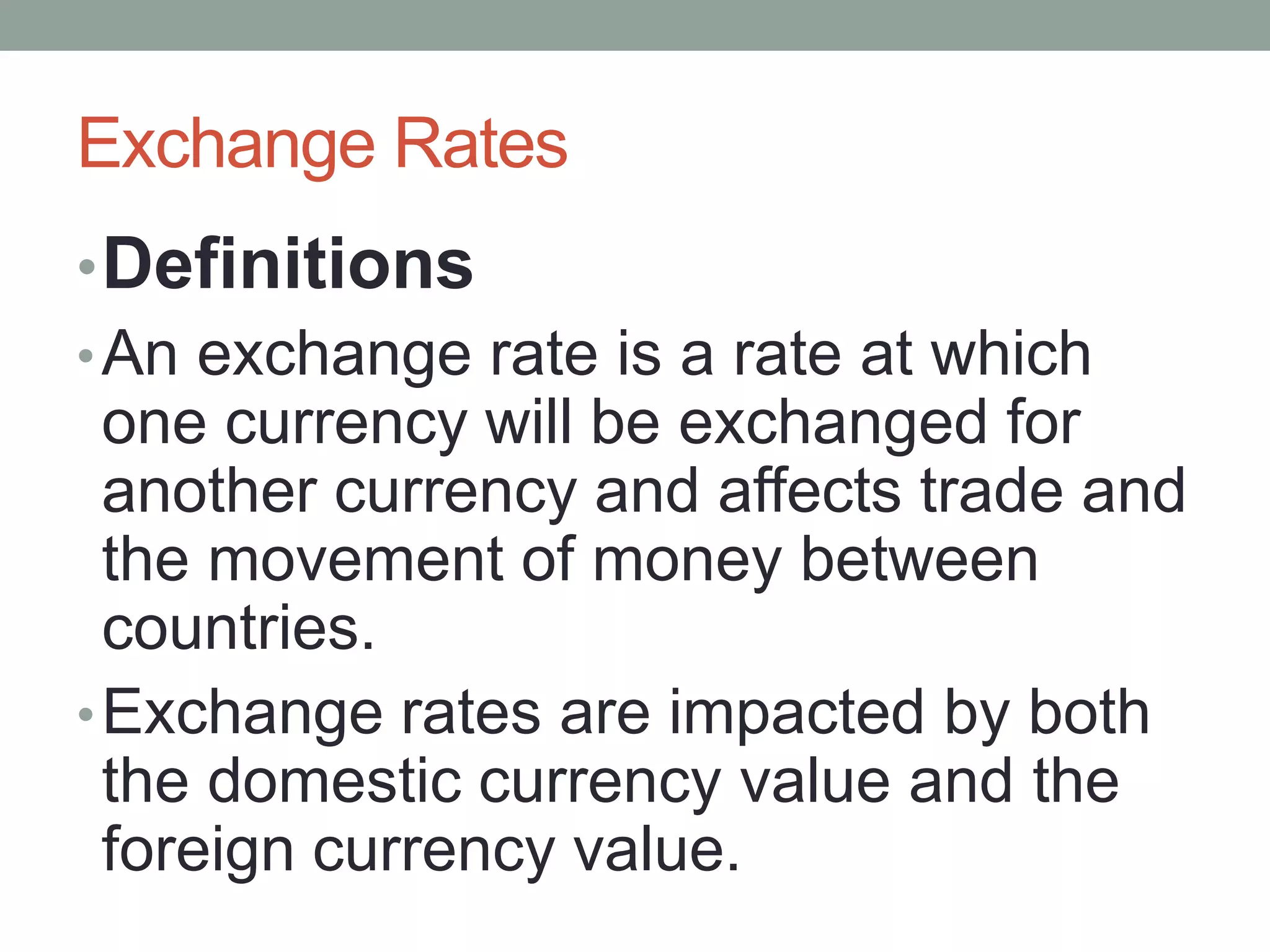 Exchange rates | PPTX