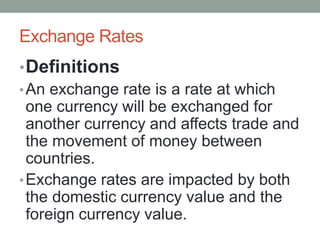 Exchange rates | PPTX