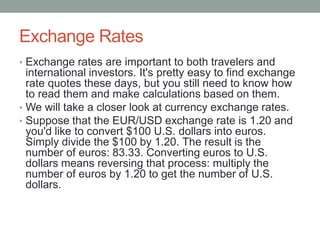 Exchange rates | PPTX