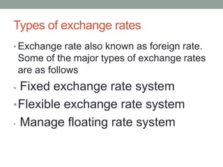 Exchange rates | PPTX