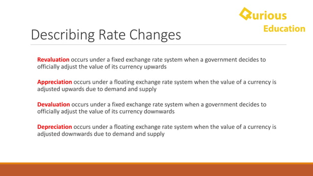 Exchange Rates Notes - A-level & IB Economics | PDF