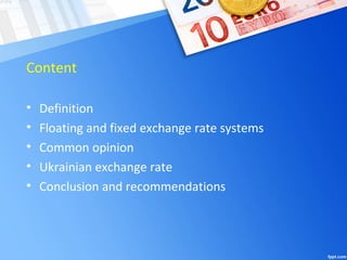 Exchange rates regime | PPT