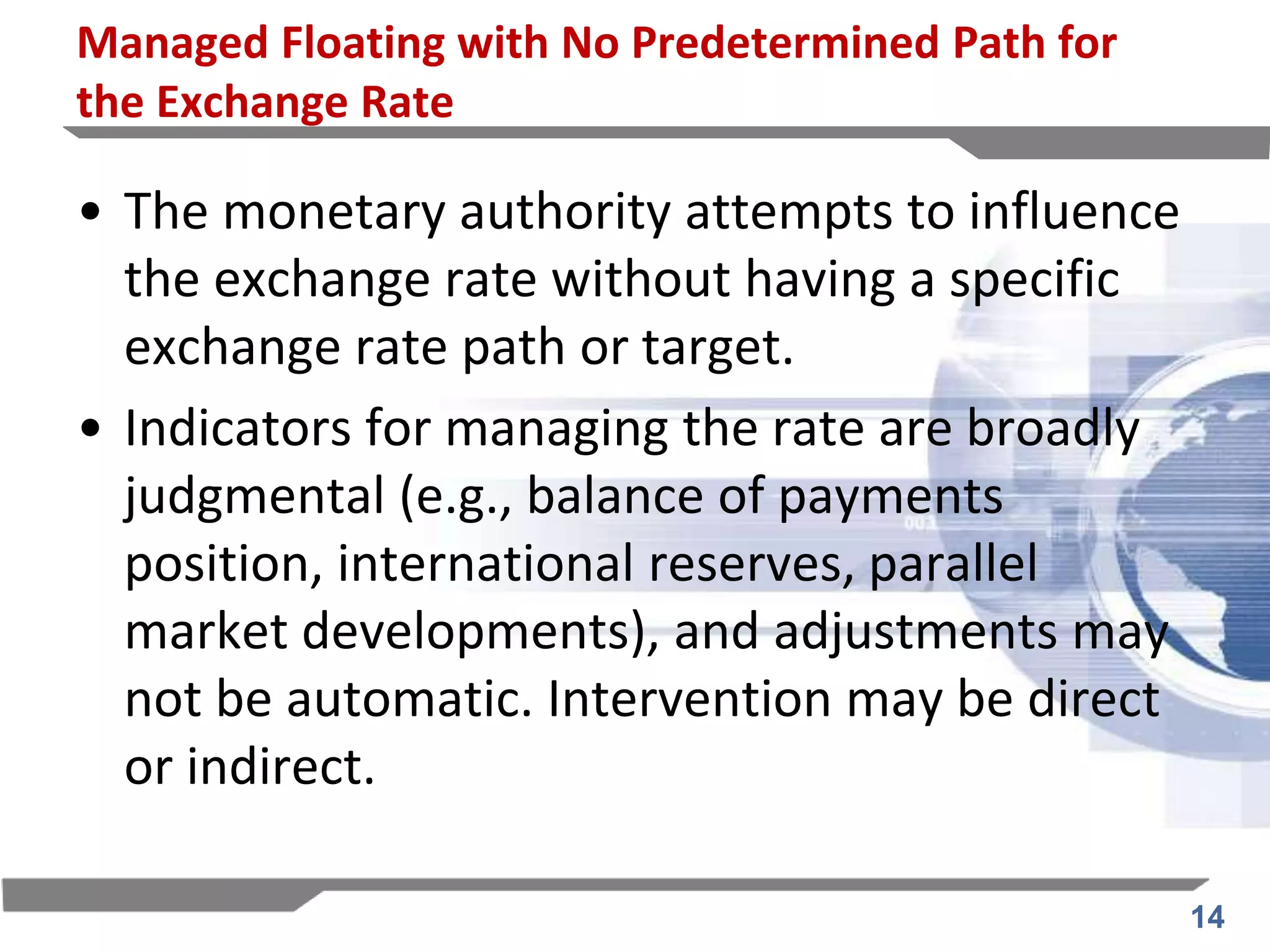 Exchange rate system | PPTX