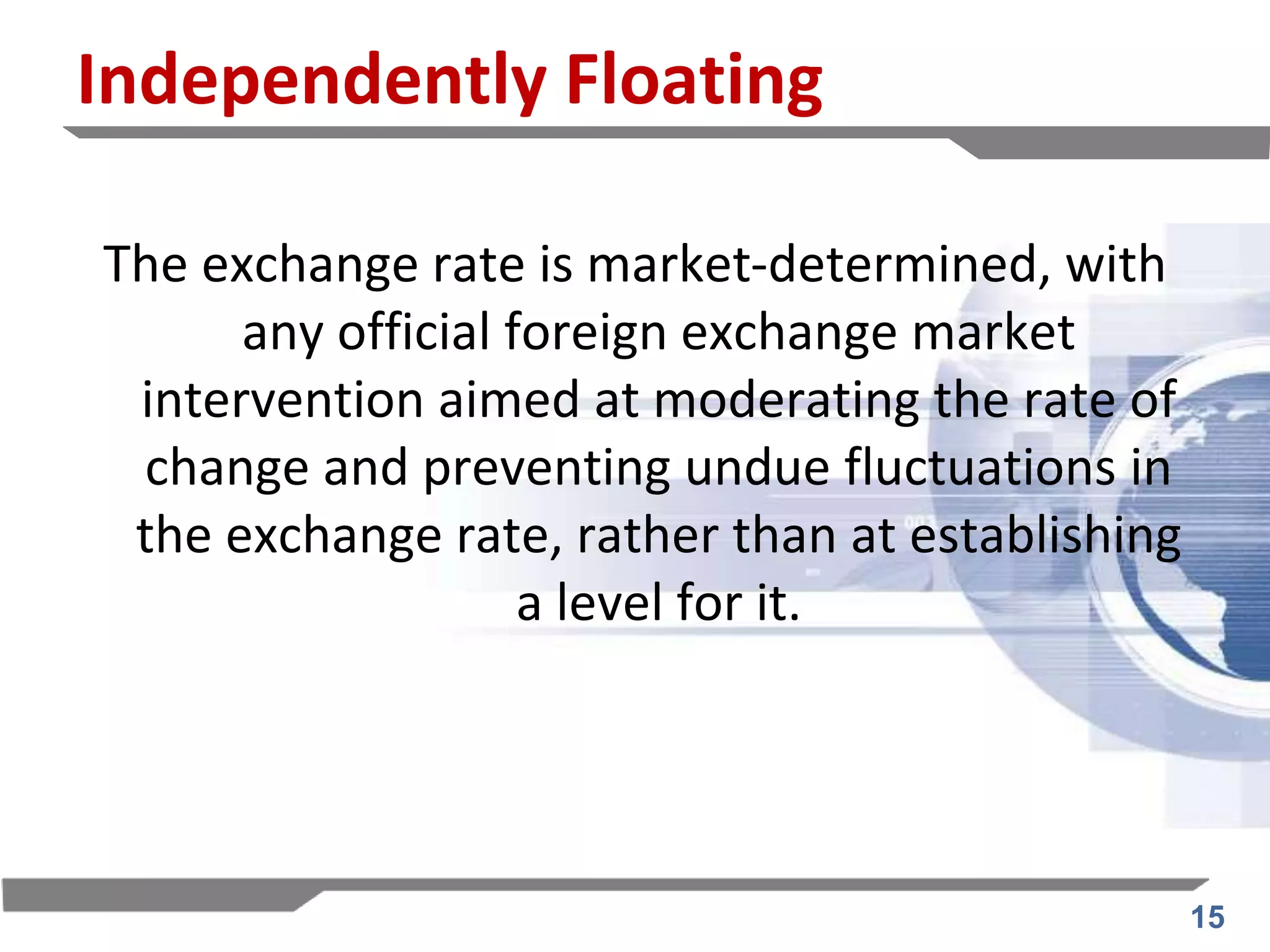 Exchange rate system | PPTX