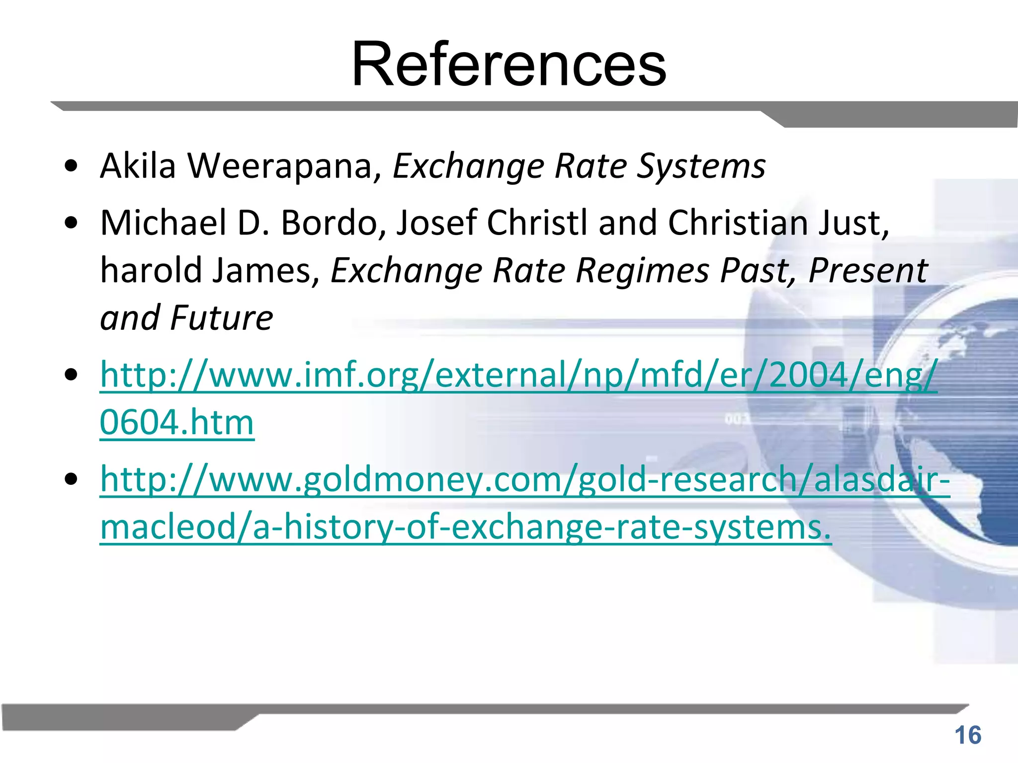 Exchange rate system | PPTX