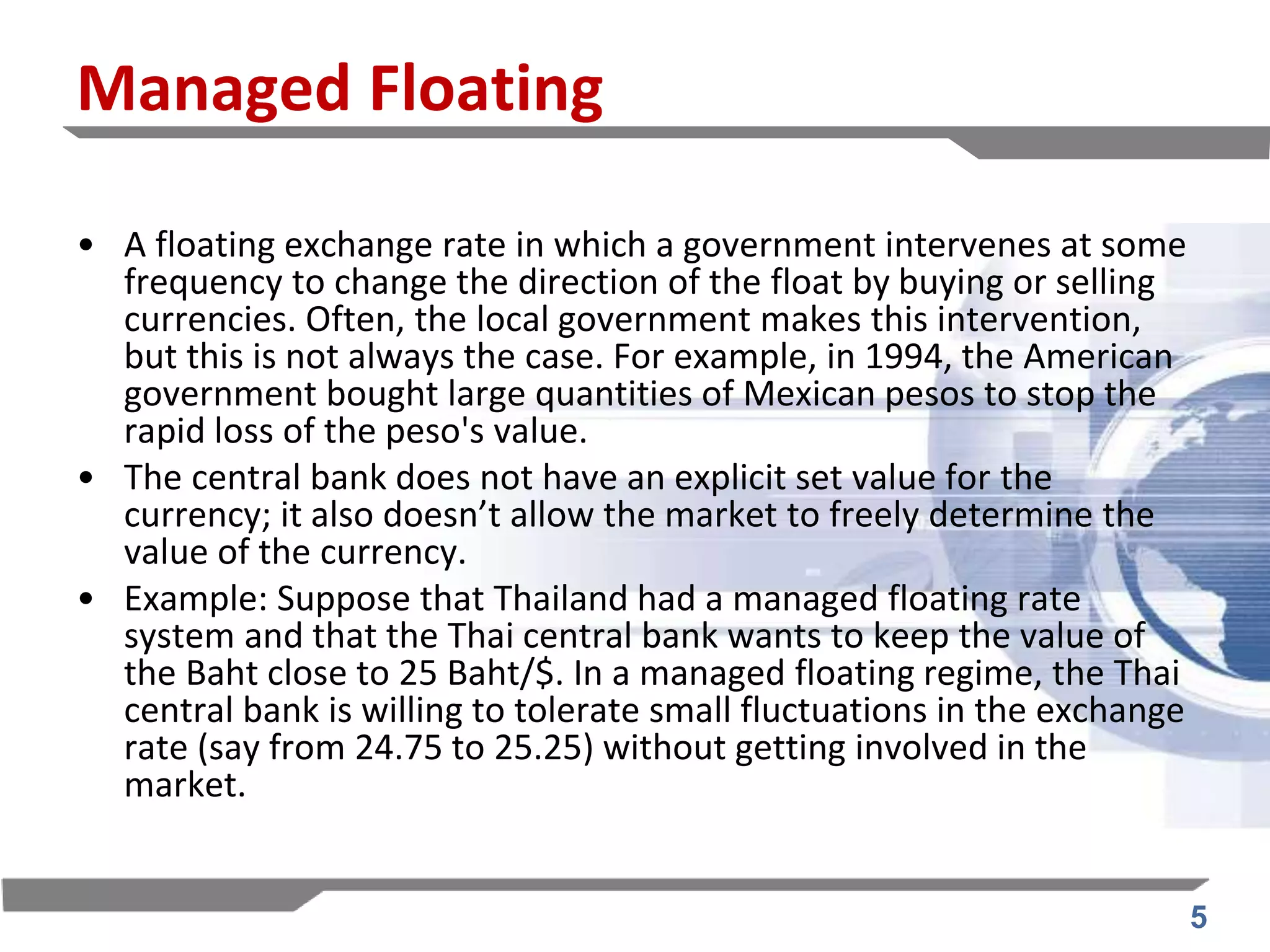 Exchange rate system | PPTX