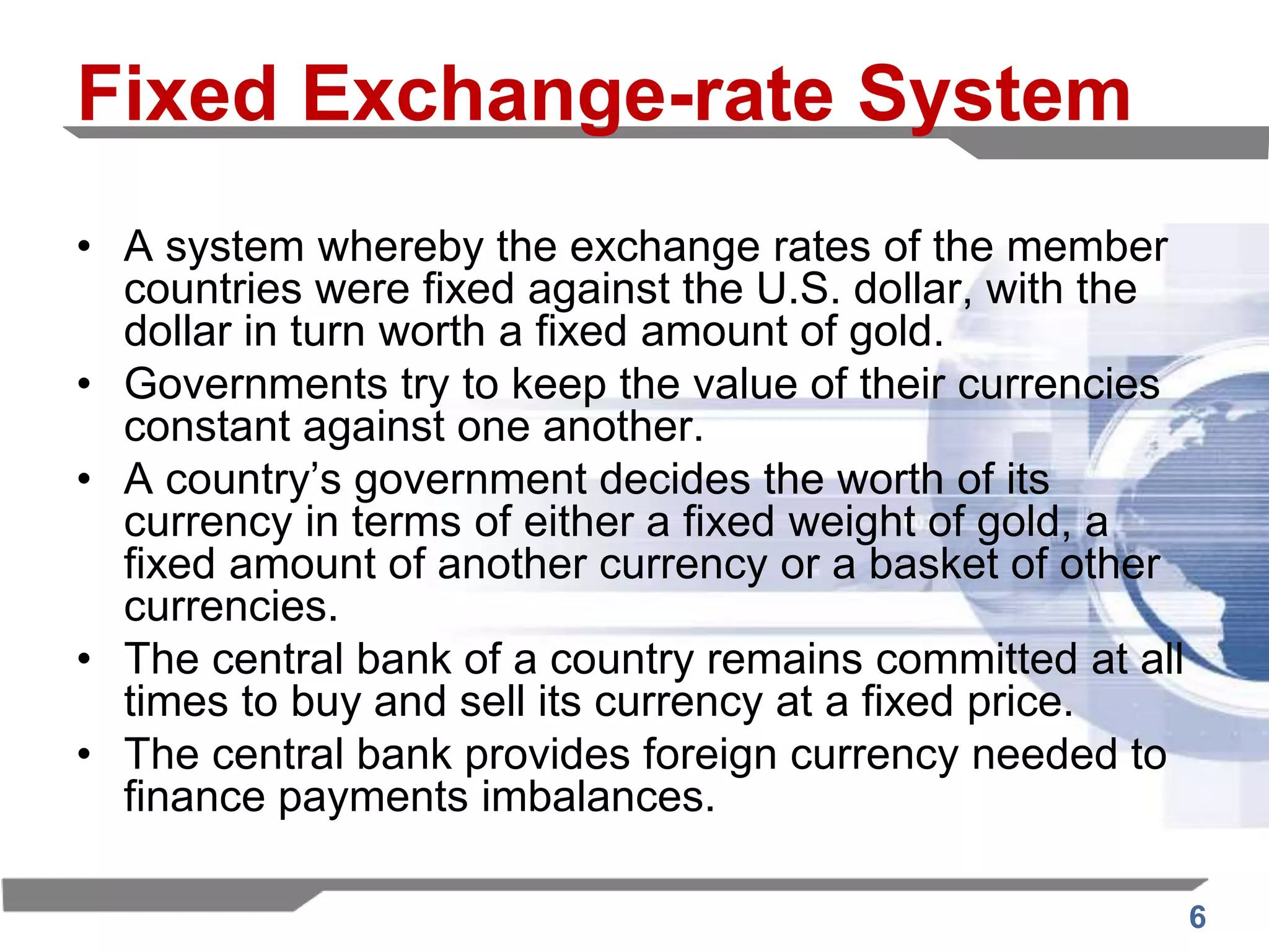 Exchange rate system | PPTX