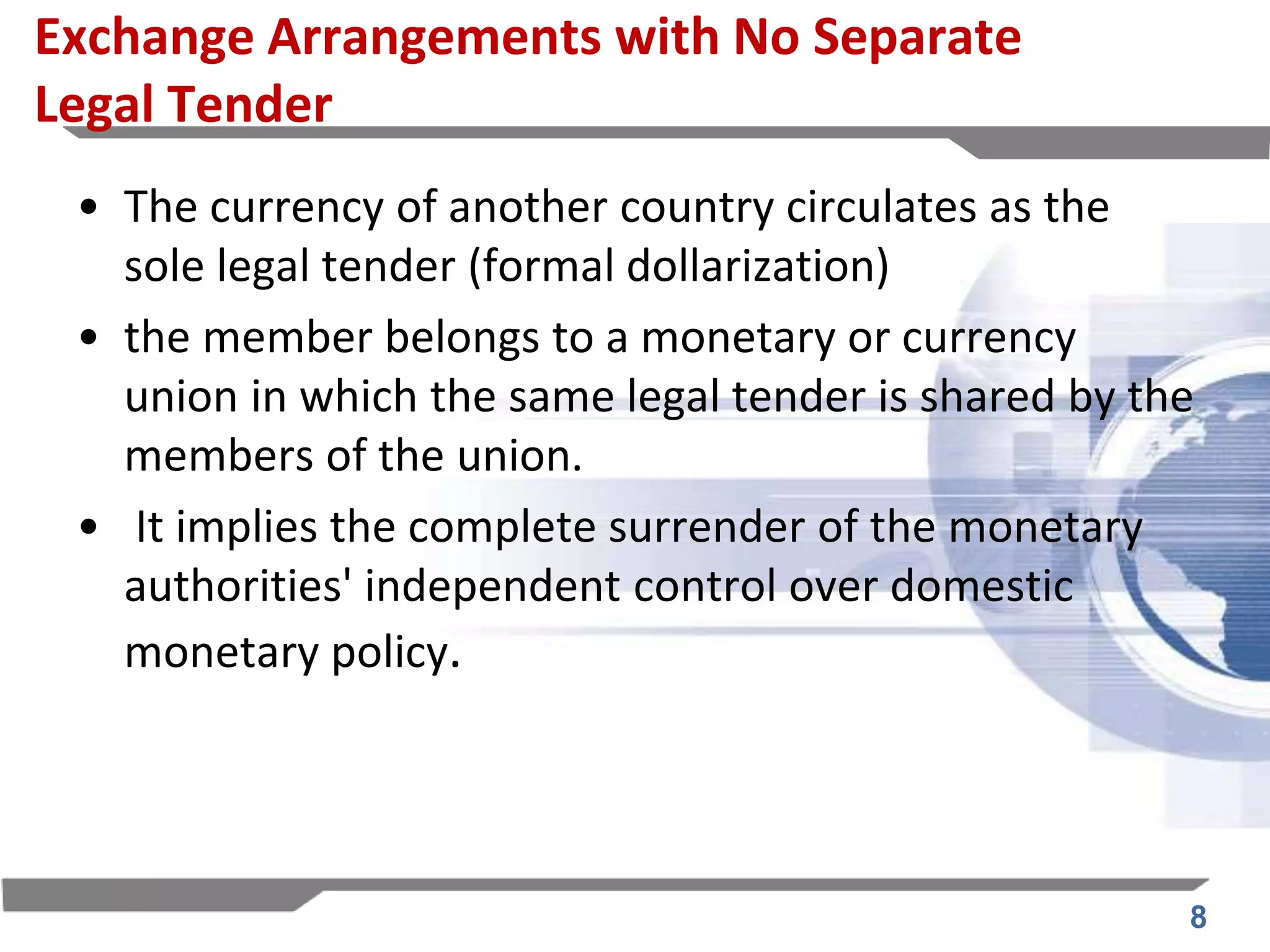 Exchange rate system | PPTX