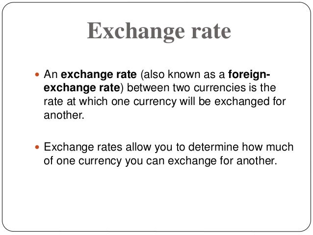 Exchange rate volatility