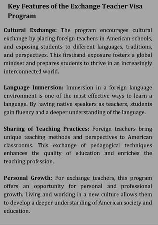 Exploring Cultural Exchange: A Guide to the Exchange Teacher Visa ...