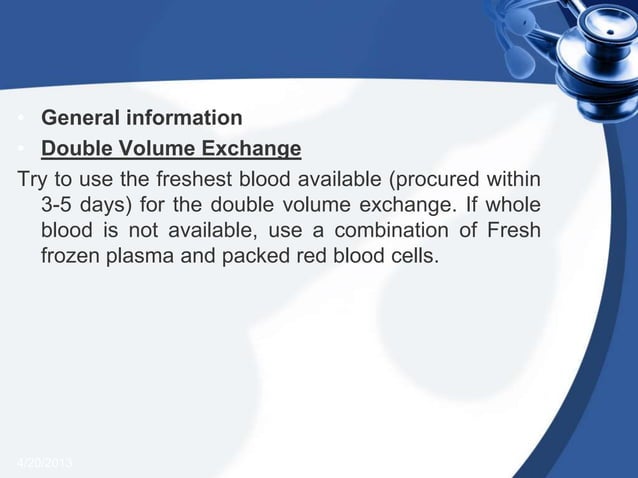 Exchange transfusion | PPTX