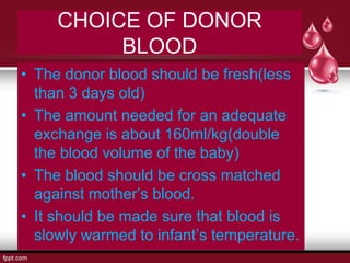 Exchange Transfusion PPT | PPT
