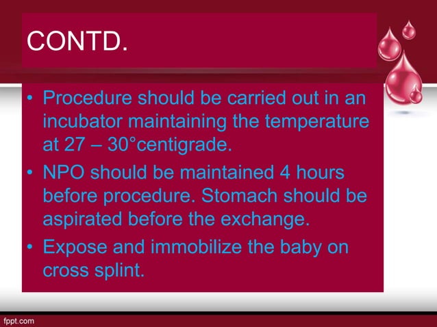 Exchange Transfusion PPT | PPT | Pregnancy | Reproductive Health