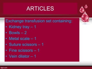 Exchange Transfusion PPT | PPT