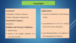 Excipient and dosage form formulation | PPTX