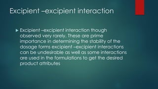 Excipient interaction sb | PDF