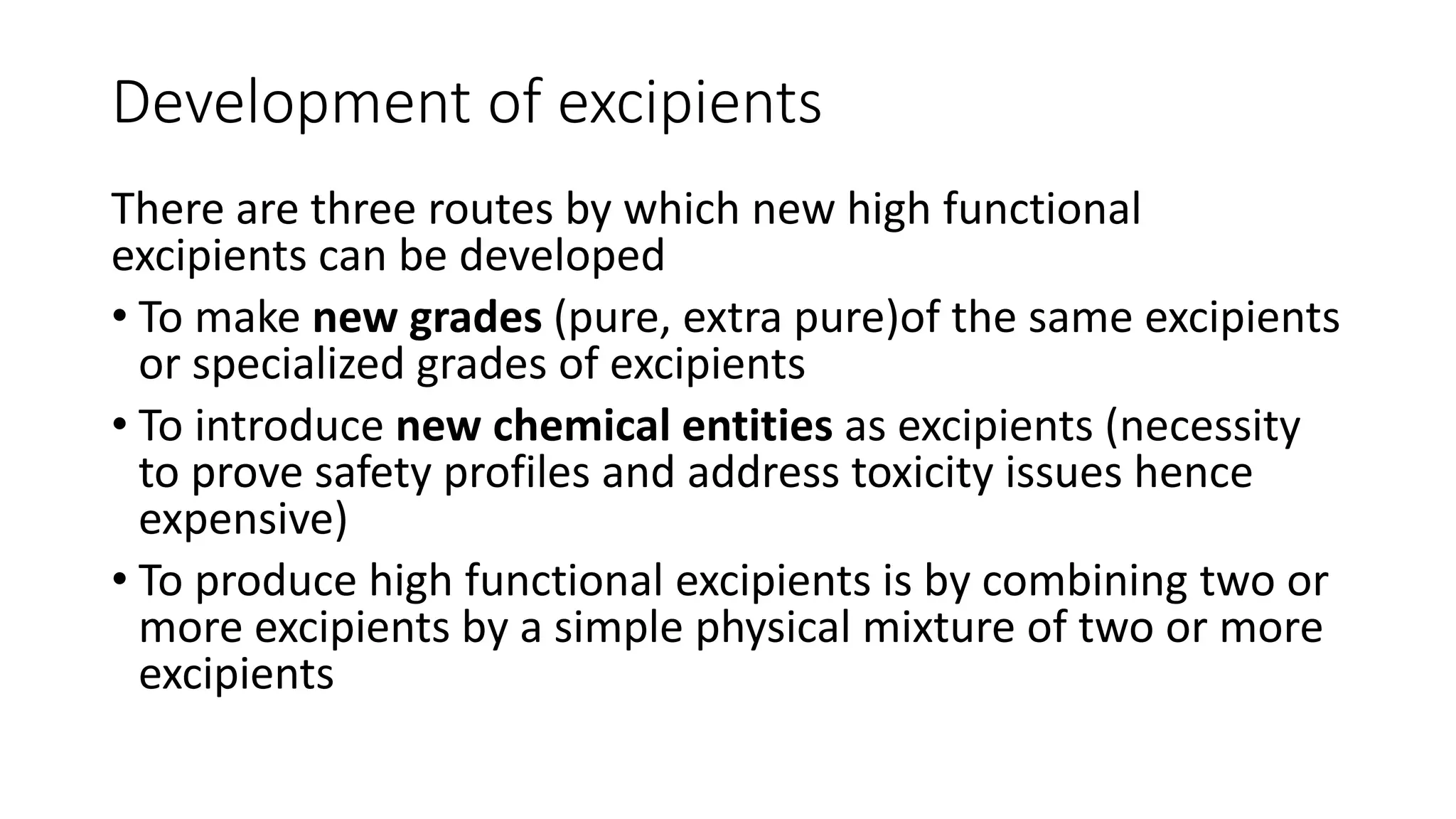 Excipient regulatory sb | PDF