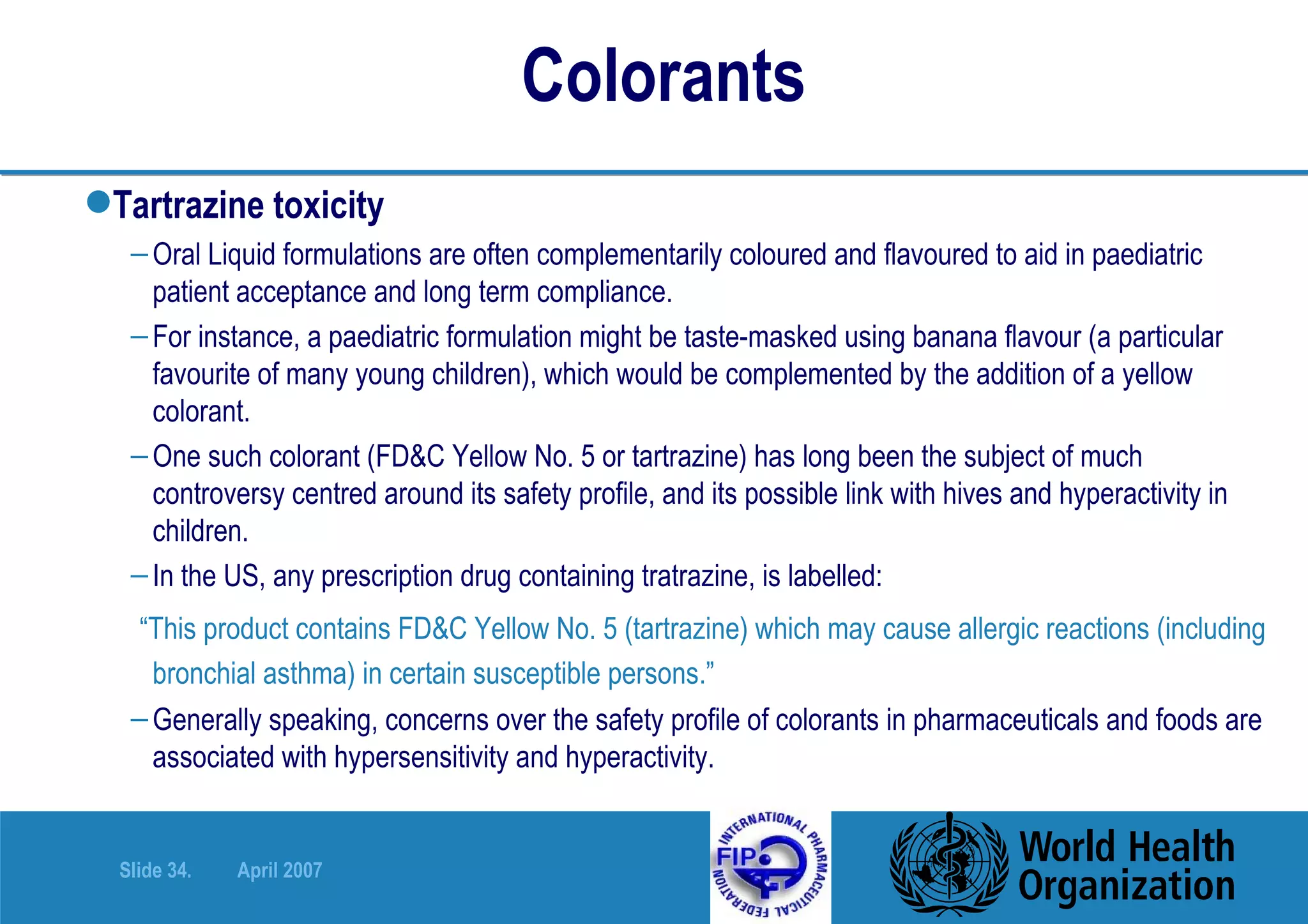 Pharmaceutical Development with focus on Paediatric Formulations | PPT