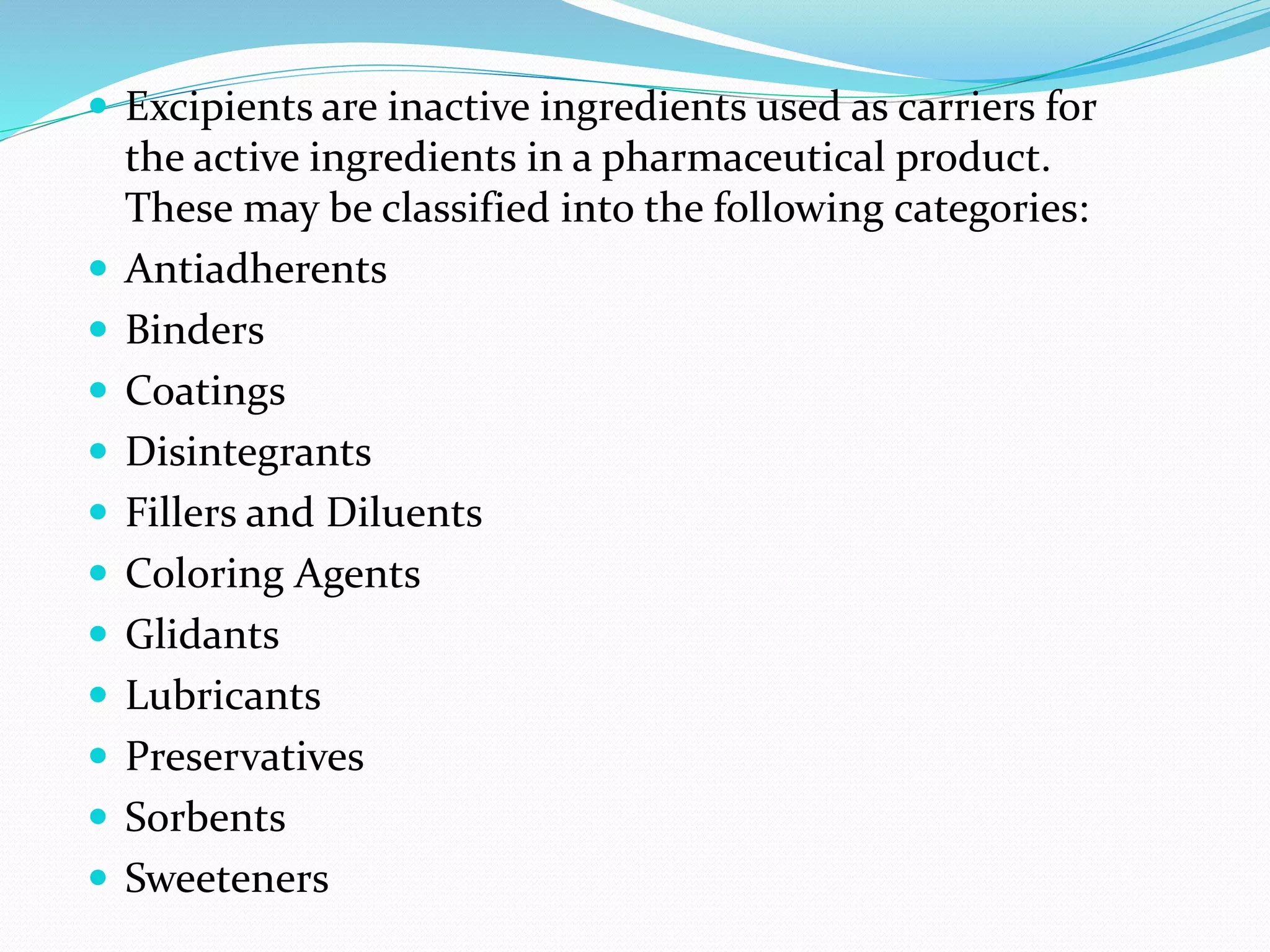 Excipients | PPTX