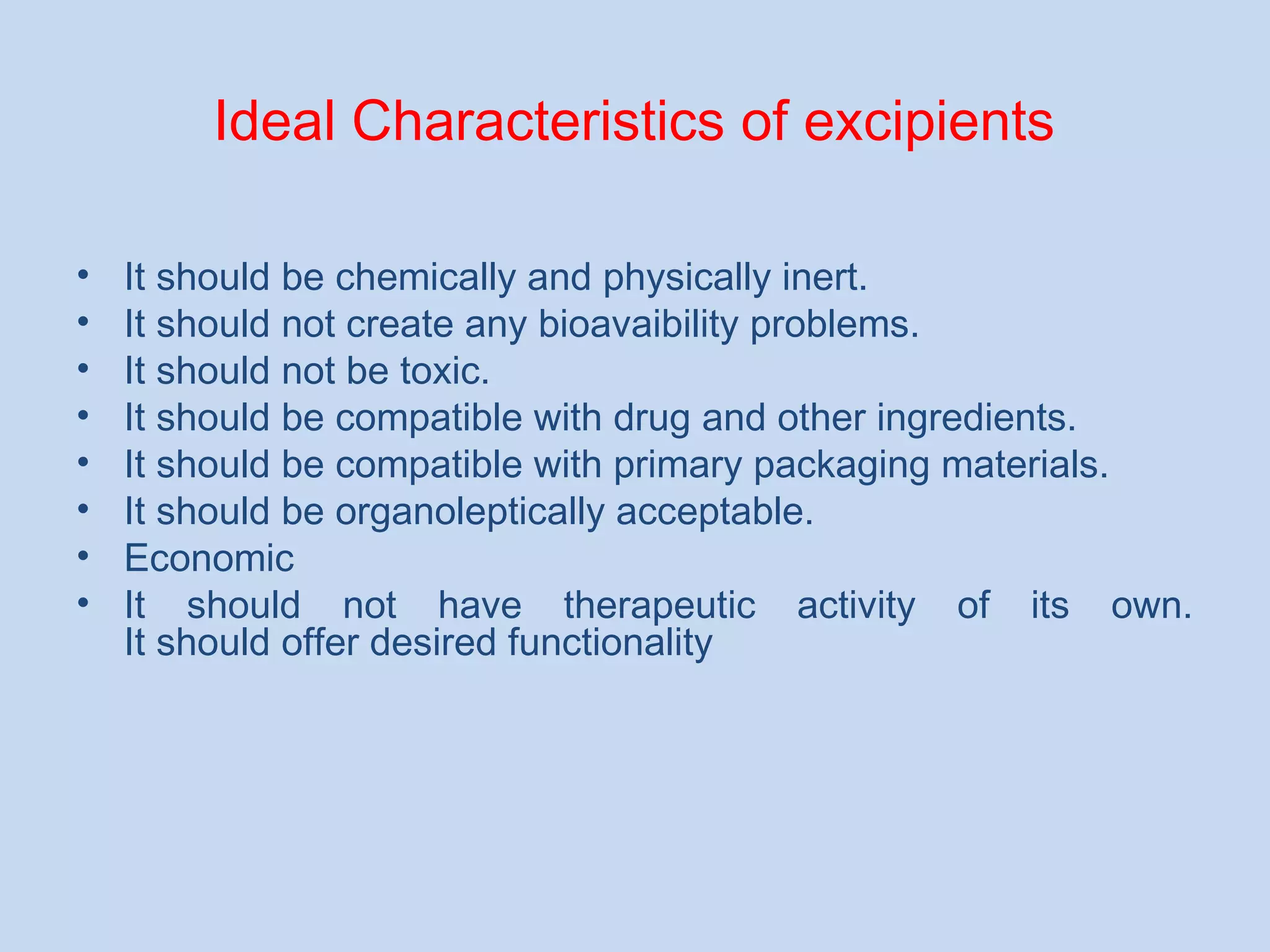 PHARMACEUTICAL EXCIPIENTS | PPT