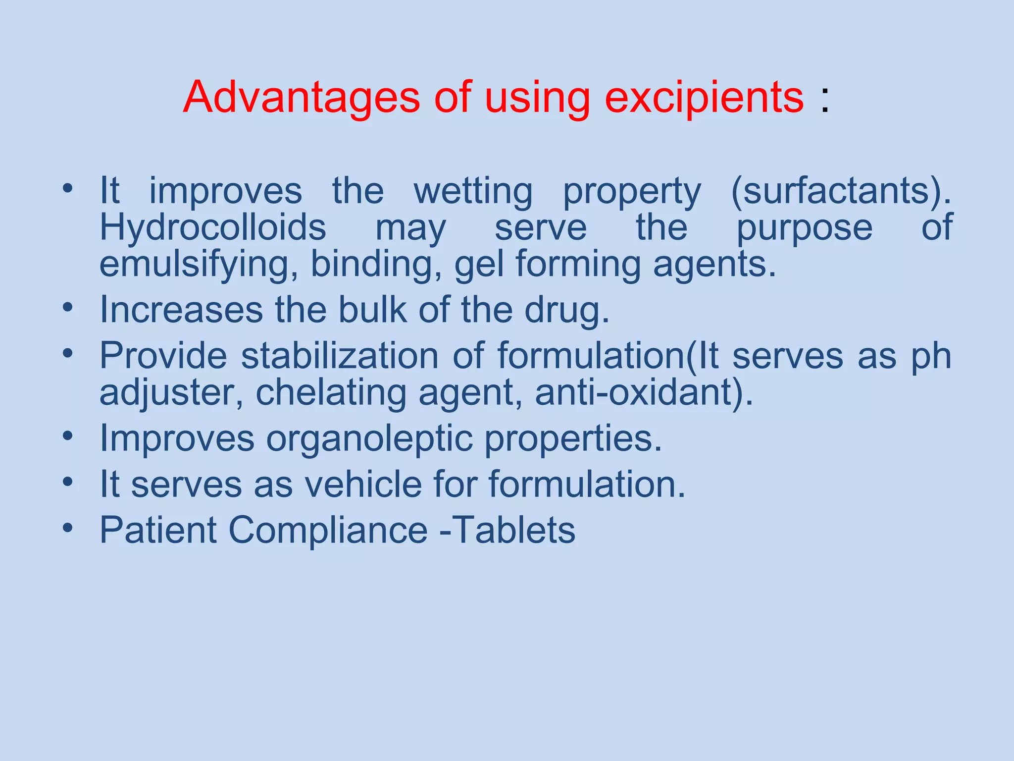 PHARMACEUTICAL EXCIPIENTS | PPT