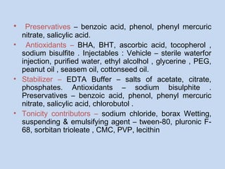 PHARMACEUTICAL EXCIPIENTS | PPT