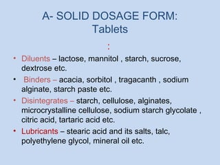 PHARMACEUTICAL EXCIPIENTS | PPT