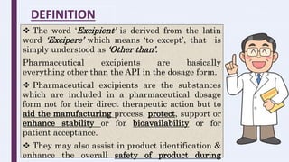 Excipients.pptx asmita.. | PPTX