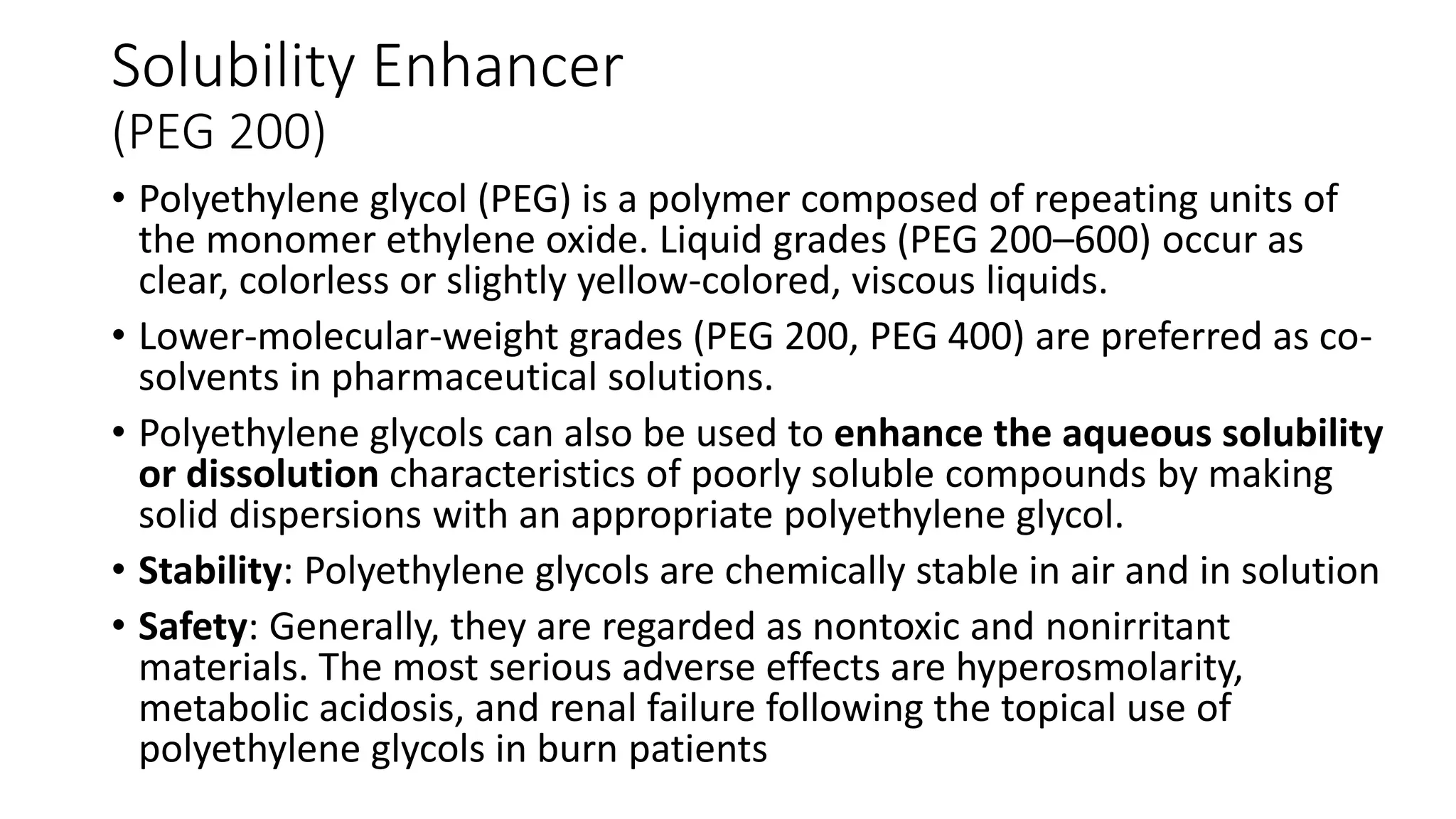 Excipients for solubility dissolution and permeation enhancement | PPT Excipients for solubility dissolution and permeation enhancement | PPT