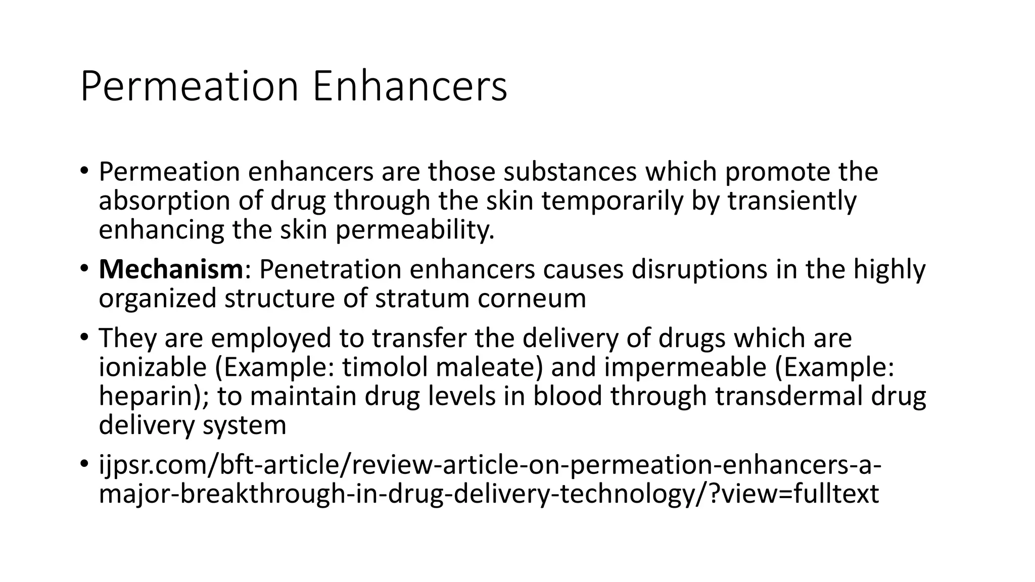 Excipients for solubility dissolution and permeation enhancement | PPT Excipients for solubility dissolution and permeation enhancement | PPT