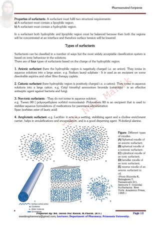 Pharmaceutical excipients MANIK | PDF