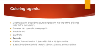 Excipients sb | PDF | Chemistry | Science