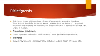 Excipients sb | PDF | Chemistry | Science