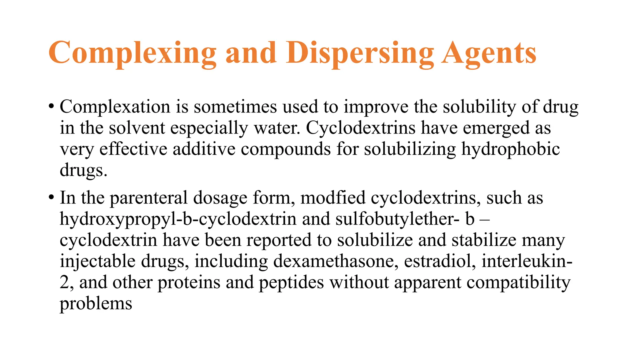 EXCIPIENT USED IN PARENTRALS AND AEROSOLS.pptx