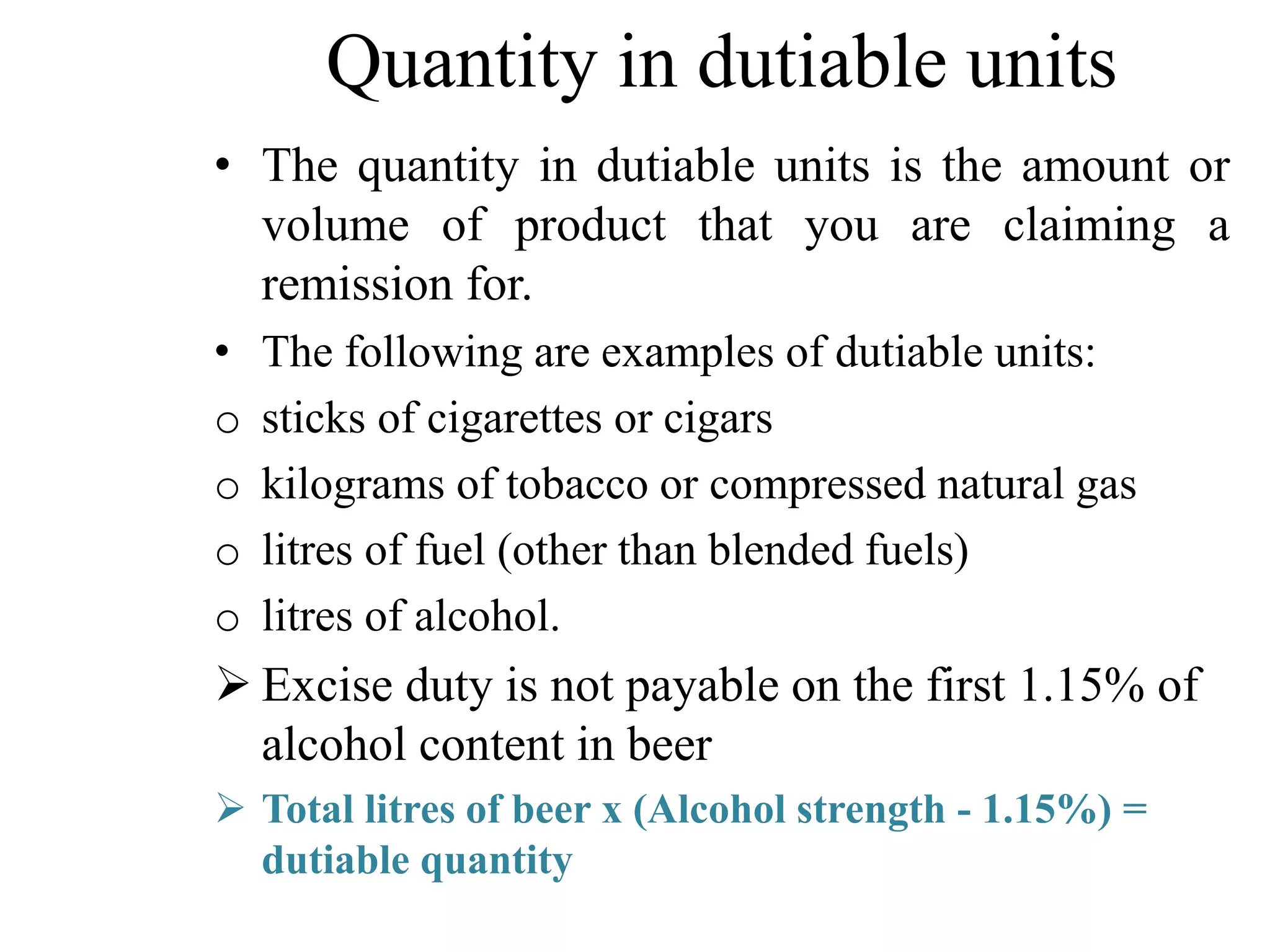 Excise duties act 1955 & rules 1976 | PDF