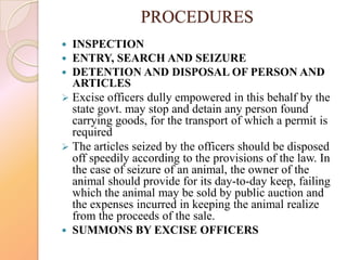 Excise duties act | PPTX