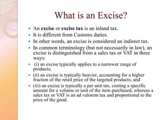 Excise duties act | PPTX