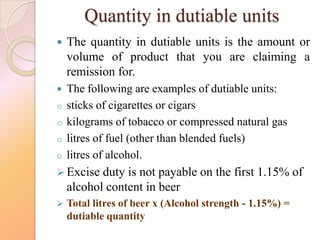 Excise duties act | PPTX