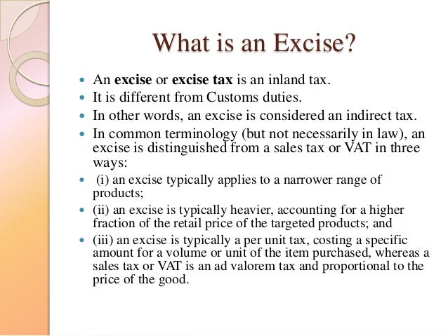 Excise duties act