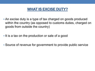 Excise Duty | PPTX