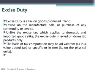 Excise duty | PPT