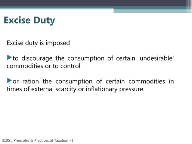 Excise duty | PPT