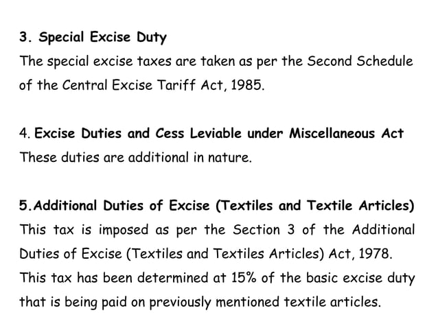 Excise duty | PPT