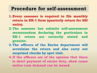 Excise duty assessment | PPTX