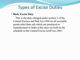 Excise duty sagar 12mt07ind016 | PPTX | Commodities | Economy