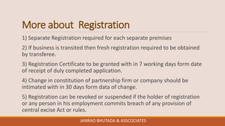Excise registration | PPTX | Business | Business and Finance
