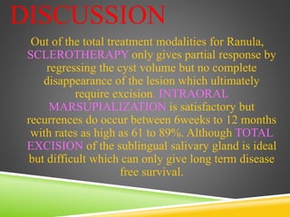 Excision of a plunging ranula | PPTX