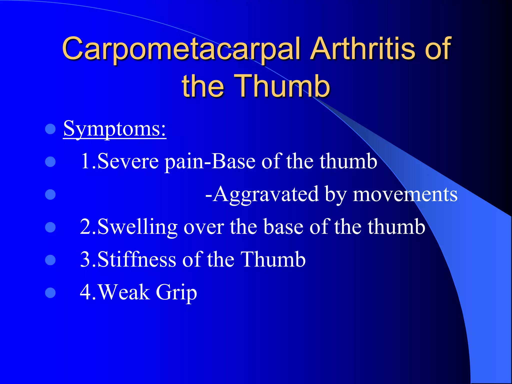 Excision of the trapezium presentation | PDF