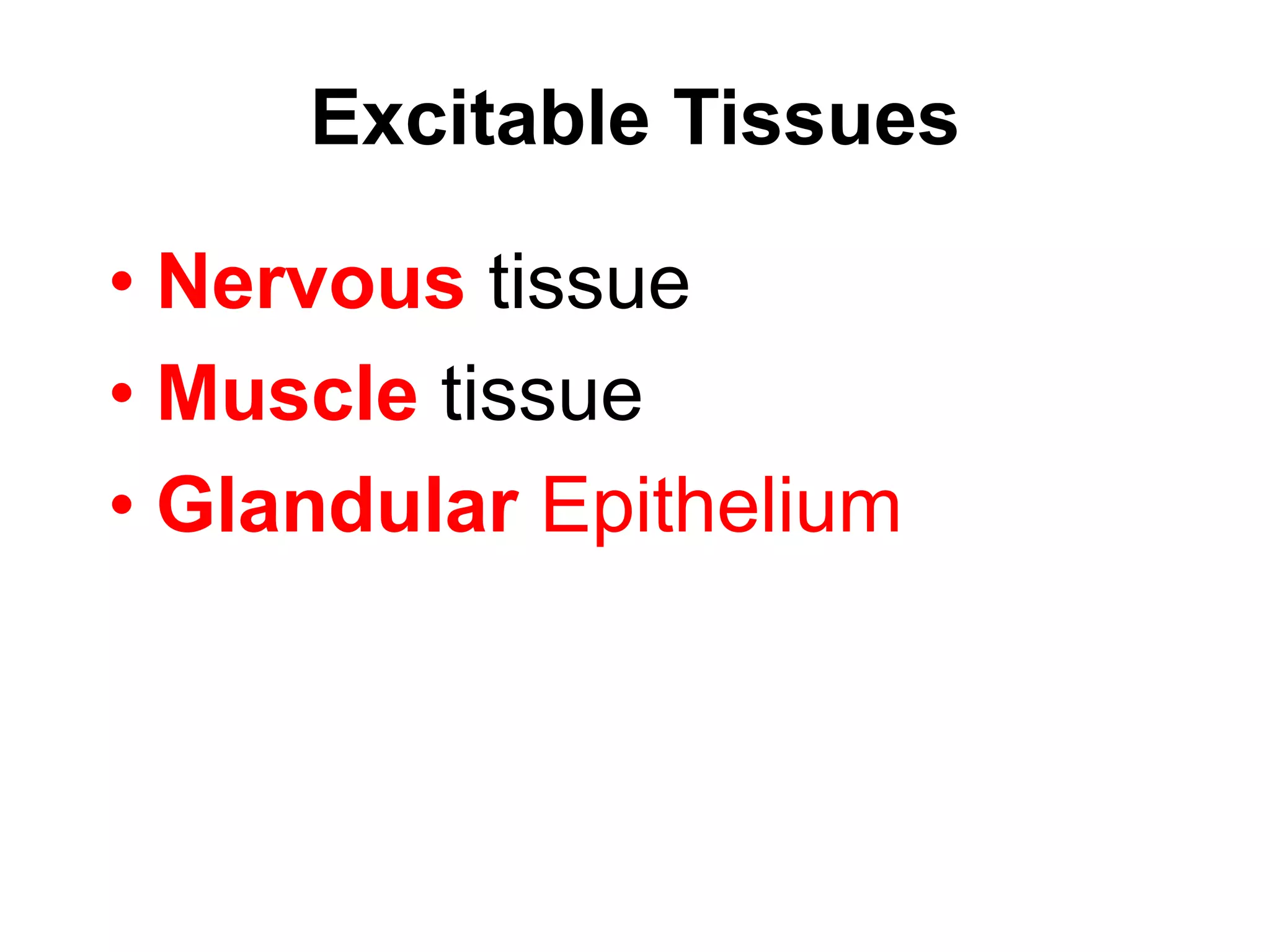 Excitable tissue Physiology | PPTX